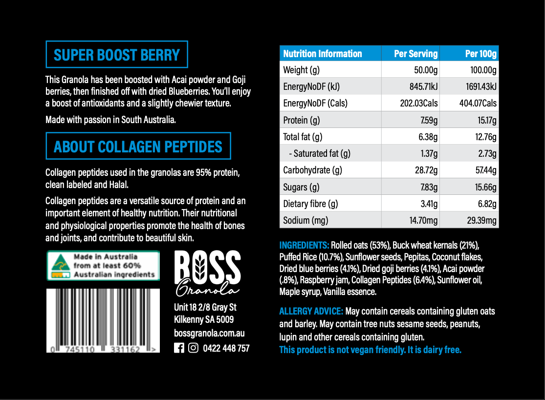 Superboost berry granola – Boss Granola